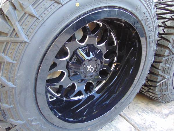 New 20X12 Black RBP ATOMIC Rims LT 33 12.50 20 MT Tires *6Lug* *-44MM ...