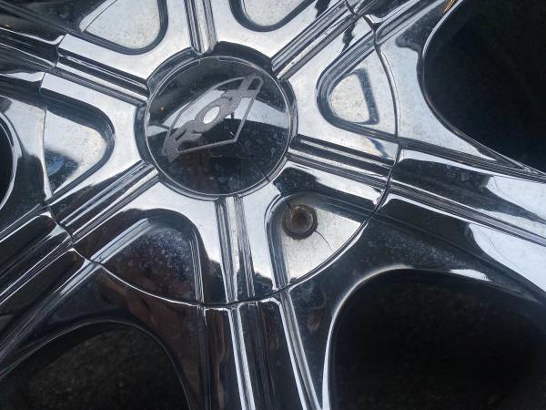 22” 5-lug ROX chrome wheels 5x4.5 or 5x4.75 with tires - auto wheels ...