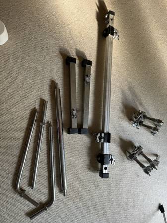 Vintage Pearl parts lot- drum rack, throne, stands, etc…(see pictures ...