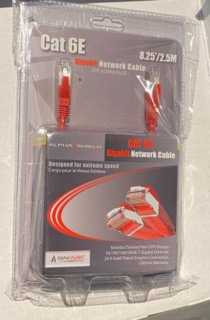 8 feet New Ethernet Cat 6E cable - computer parts - by owner - craigslist