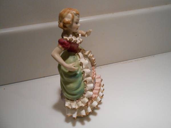 Vintage Antique Porcelain Victorian Lady Figurine About 5.5"H No Chips ...