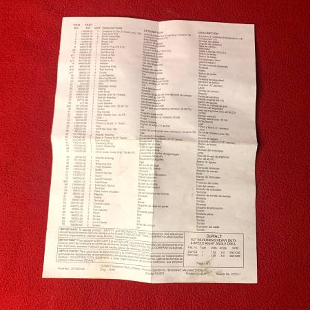 DeWalt DW124 1/2” Right Angle Drill 300-1200 RPM, With Case - tools ...