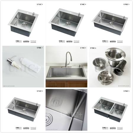 Top mount Stainless Steel Zero and Small Radius Kitchen Sinks On Sale ...