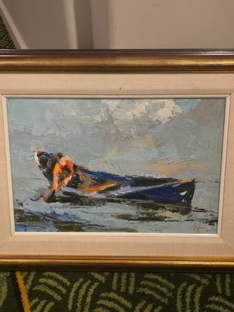 Rare Hiroshi Tagami 1968 Oil Painting Lawai'a - collectibles - by owner ...