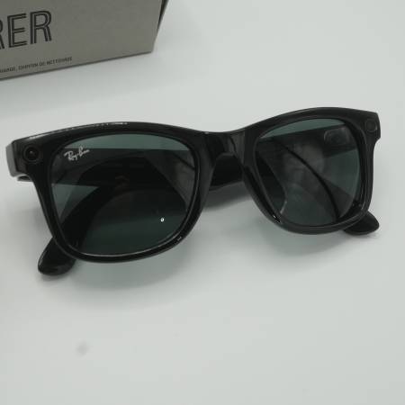 Ray Ban Gen 2 Meta Wayfarer Sunglasses Gloss Black - Large - photo ...