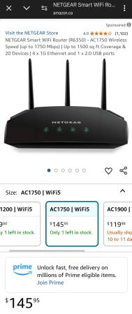 NETGEAR AC1750 Smart WiFi Router (R6350) - electronics - by owner ...