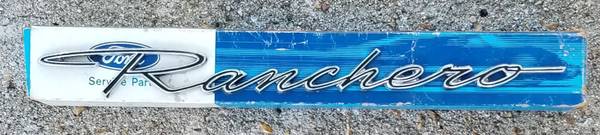 Ranchero script / emblem : for 1970 - 1976 Ford GT Ranchero ; NOS part ...