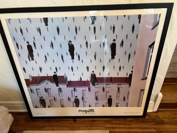 Rene Magritte Golconda (It's Raining Men) Oversized Wall Art Print ...