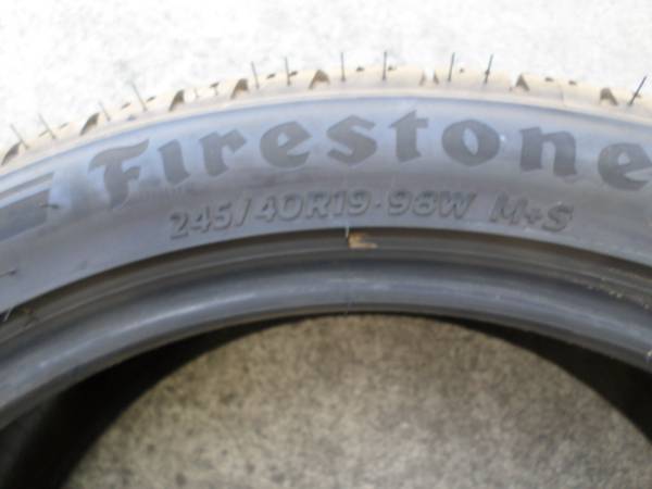 245/40/19, one Firestone Firehawk AS V2 tire, 245/40R19 - auto wheels ...