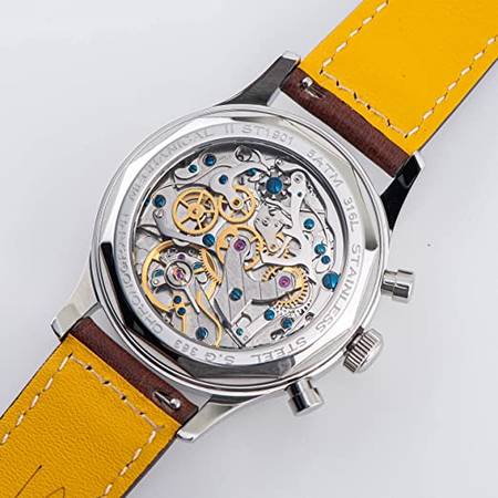 Sugess 1963 Pilot Chronograph Mechanical Watch Seagull ST19 - jewelry ...
