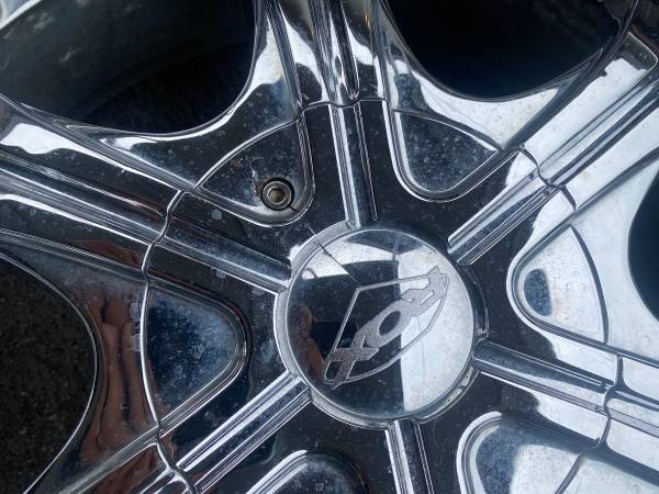 22” 5-lug ROX chrome wheels 5x4.5 or 5x4.75 with tires - auto wheels ...