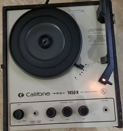 CALIFONE 1450K 33/45/78rpm Vintage Record Player WORKS GR8! Heavy Duty ...