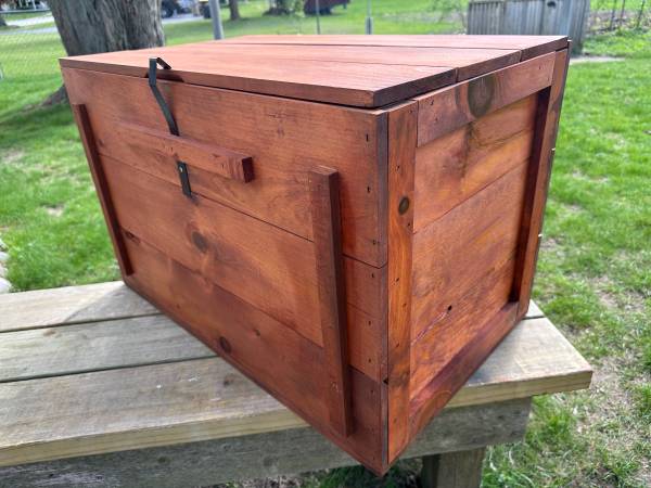 Wood Trunk Chest Storage Firewood Toy Box Tools Clothing Appliances ...