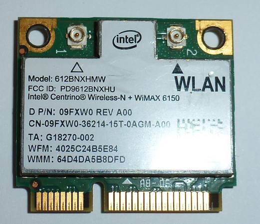 Intel Centrino Wireless-N + WiMAX 6150 612BNXHMW Genuine Wireless Card ...