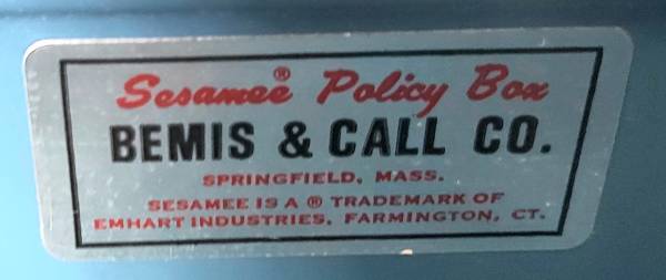 Bemis & Call Sesamee Steel Policy Lock Box - household items - by ...