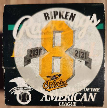 CAL RIPKEN JR OFFICIAL #8 2130-2131 CONSECUTIVE GAME STREAK BALL ...