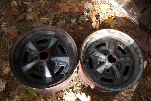 Pair Pontiac Rally wheels 15 X7, 4 3/4 bolt pattern - auto wheels ...