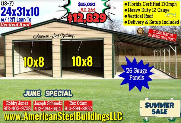 METAL BUILDINGS CARPORT RV COVER STEEL GARAGE POLE BARN METAL BUILDING ...