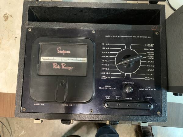 Simpson 360 Digital VOM Multimeter 382 TV Hori Roto Ranger 221 Sencore ...