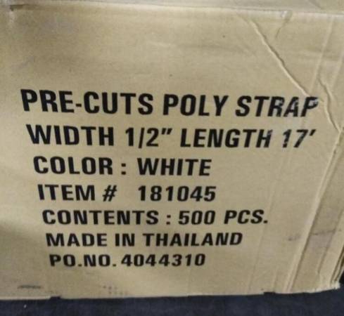 (500 pcs) Pre-Cuts Poly Straps - tools - by owner - sale - craigslist