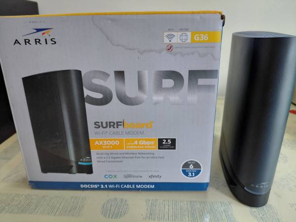 ARRIS G34 AX3000 Dual-Band DOCSIS 3.1 Cable Modem Router - computer ...
