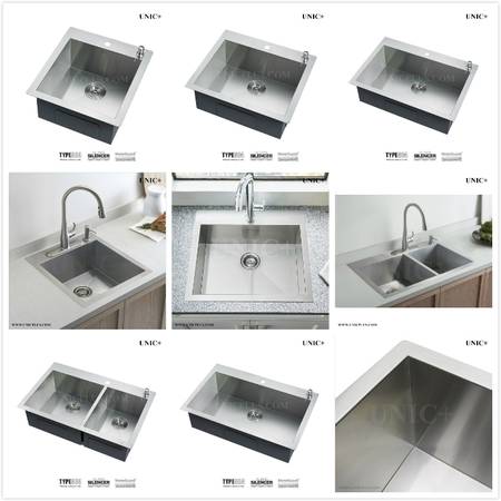 Top mount Stainless Steel Zero and Small Radius Kitchen Sinks On Sale ...