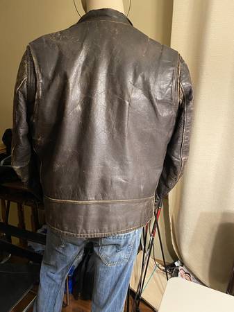 MENS VINTAGE SCHOTT PERFECTO STEERHIDE CACTUS LABEL MOTORCYCLE JACKET ...