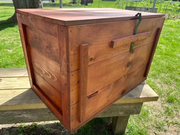 Wood Trunk Chest Storage Firewood Toy Box Tools Clothing Appliances ...