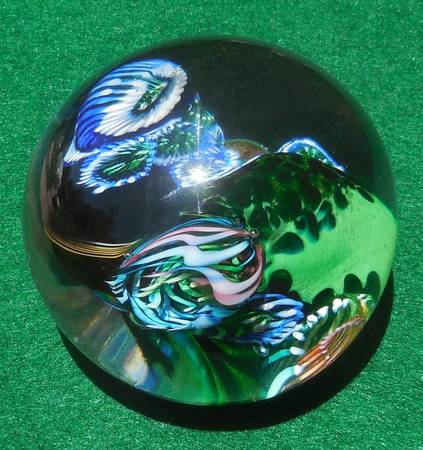 ARO SCHULZE Coral Reef Art Glass Paperweight VITRA STUDIO 1993 Ocean ...