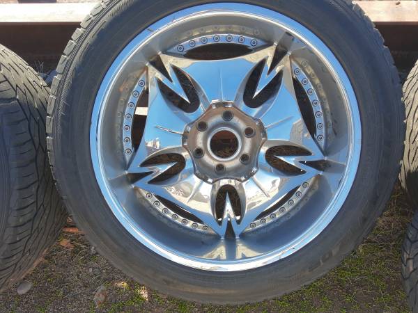 DUB 22" CHROME ALLOYS - auto parts - by owner - vehicle automotive sale ...