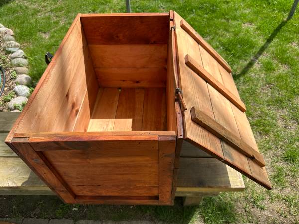 Wood Trunk Chest Storage Firewood Toy Box Tools Clothing Appliances ...