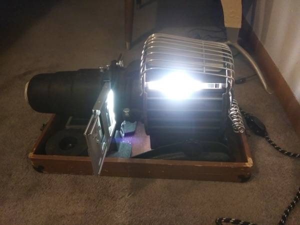 Sci Fi, Fallout Repurpose Glass Slide Projector with 3 Glass Slides ...