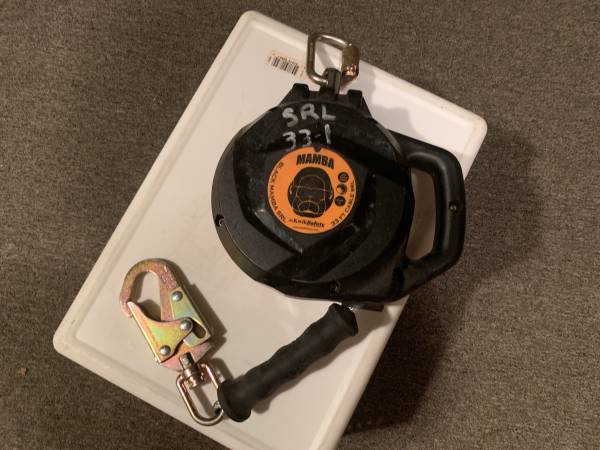 KwikSafety 33' MAMBA CABLE Self Retracting Lifeline ANSI Class B SRL ...