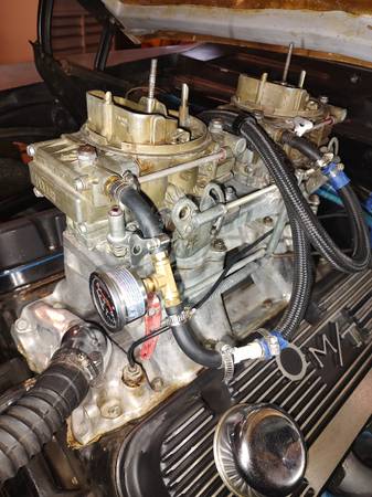 Weiand Tunnel Ram with dual Holley 660cfm BBC - auto parts - by owner ...