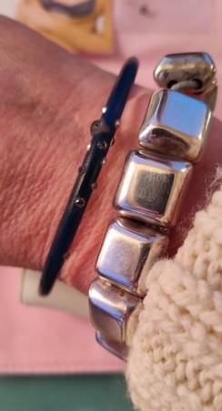 Alexis Bittar Designer Blue Lucite Slender Bangle Bracelet - jewelry ...